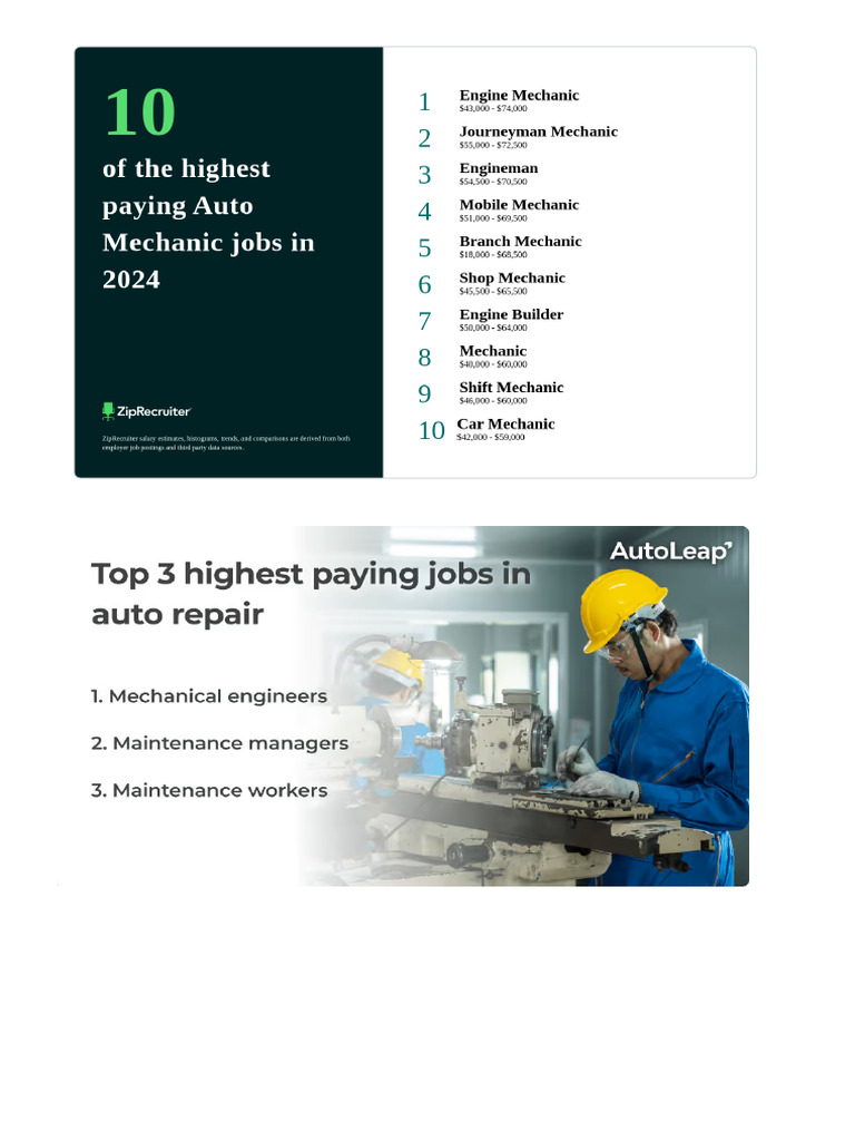 Jobs For Mechanics | PDF