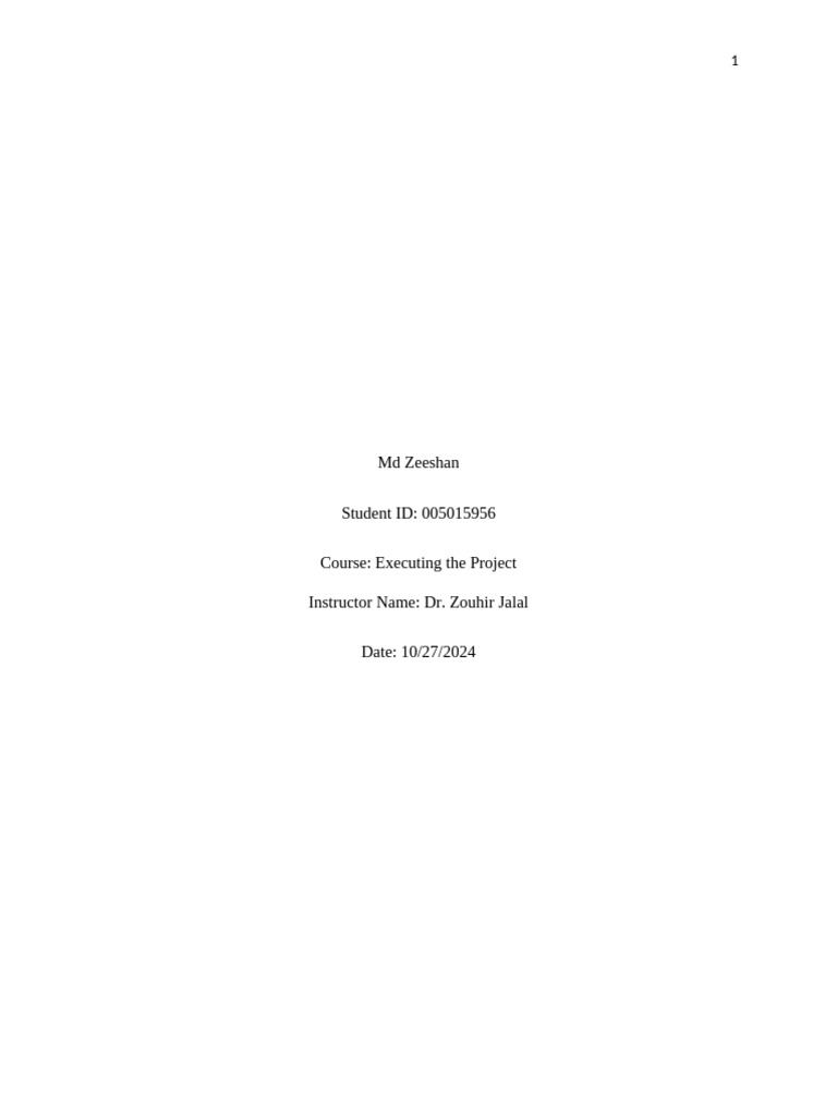 Residency - Individual Assignment | PDF | Project Management | Risk ...