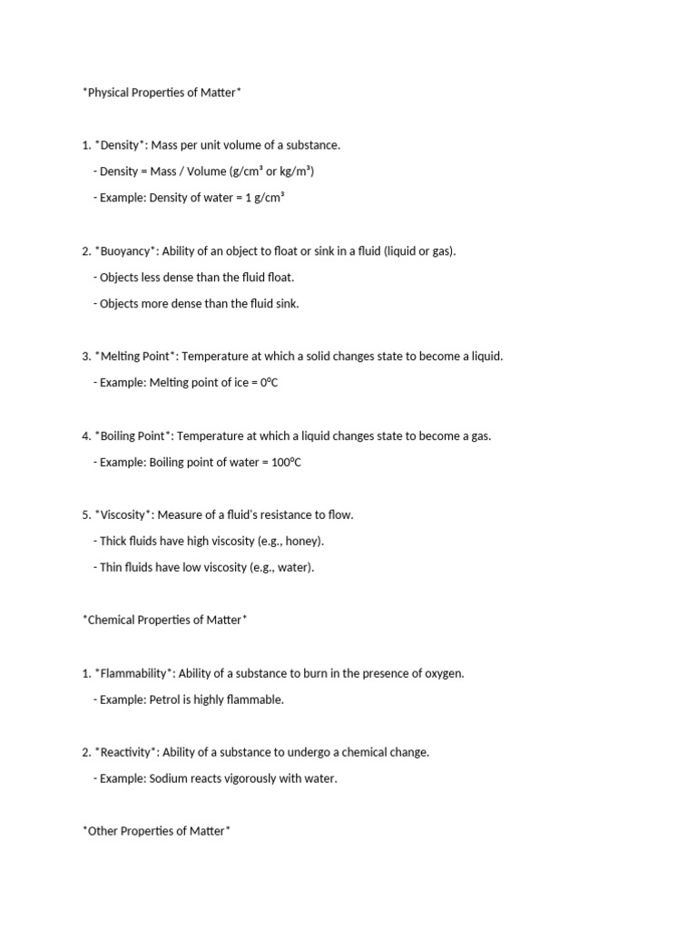 Grade 8 Properties of Matter. | PDF