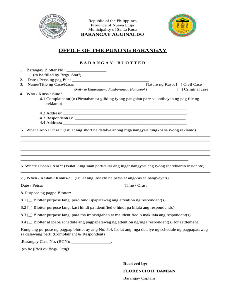 Office of The Punong Barangay | PDF