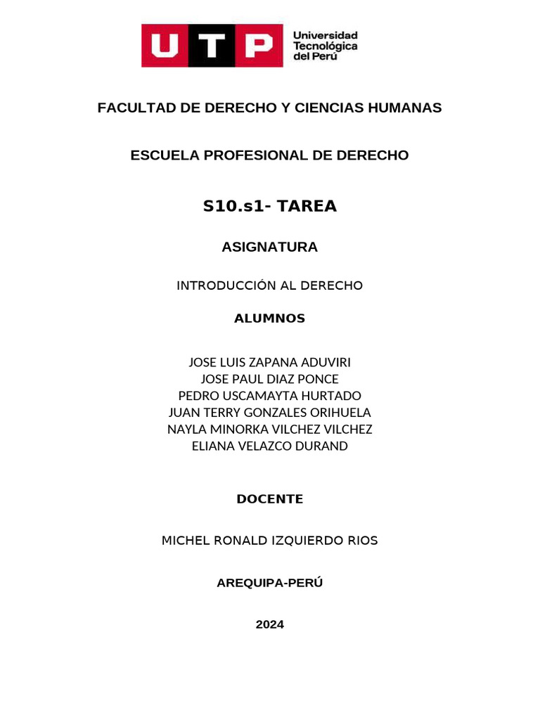 Caratula Utp | PDF | Constitución | Tratado