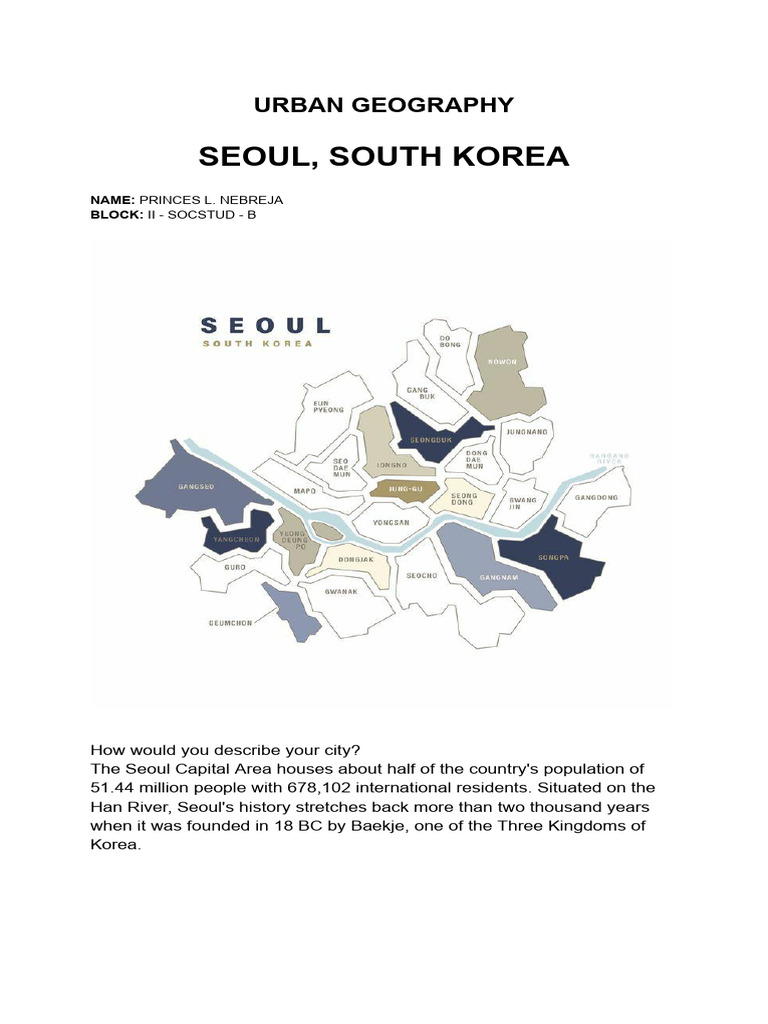 Geography and Culture of Seoul | PDF