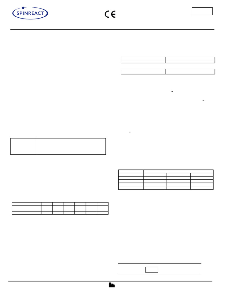 Inserto Spinreact Apolipoproteina B 1003013 | PDF | Lipoproteína | Moléculas activas de membrana