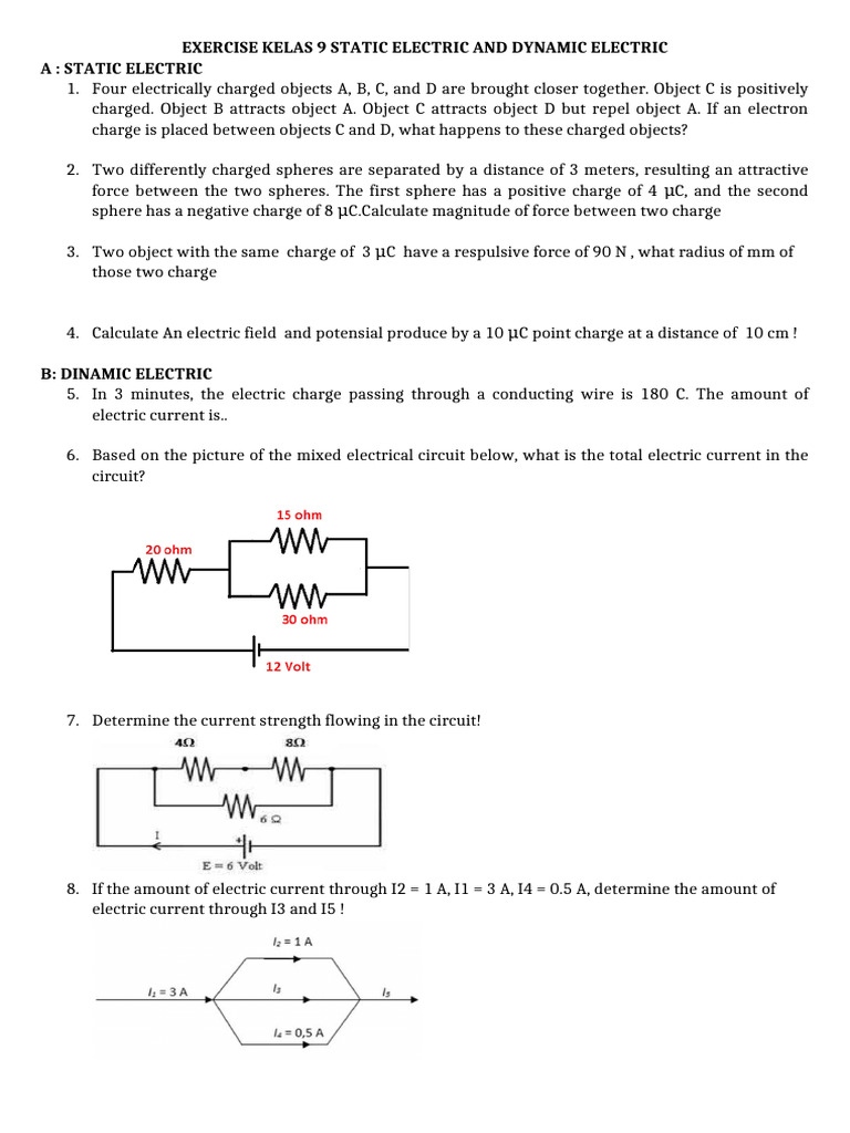 Static and Dinamic Electric | PDF