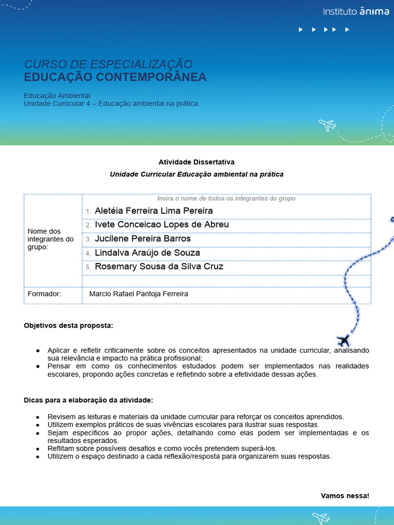 UC4 AtividadeDissertativa 20240829194823 | PDF | Aprendizado | Pedagogia