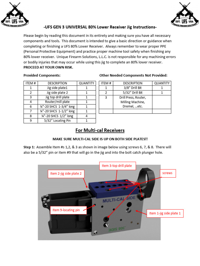 UFS Gen 3 Universal 80 Jig Instructions | PDF | Drill | Drilling