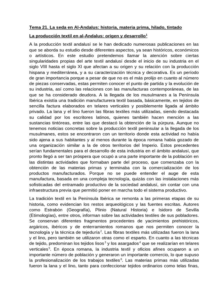 Tema 21 | PDF | Textiles | Al Andalus