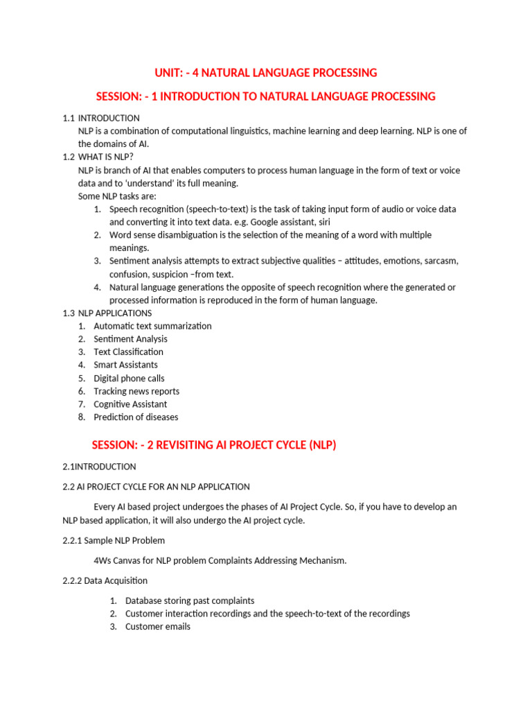 Introduction to Natural Language Processing | PDF | Artificial Intelligence | Intelligence (AI ...