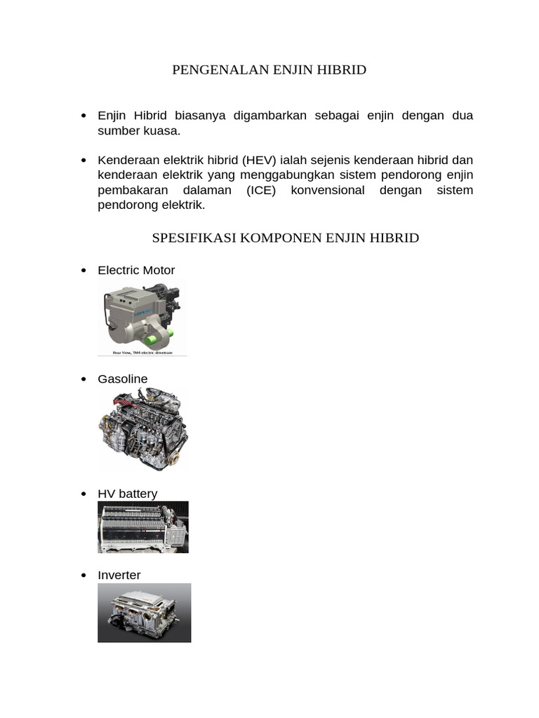 Hybrid Engine Introduction | PDF