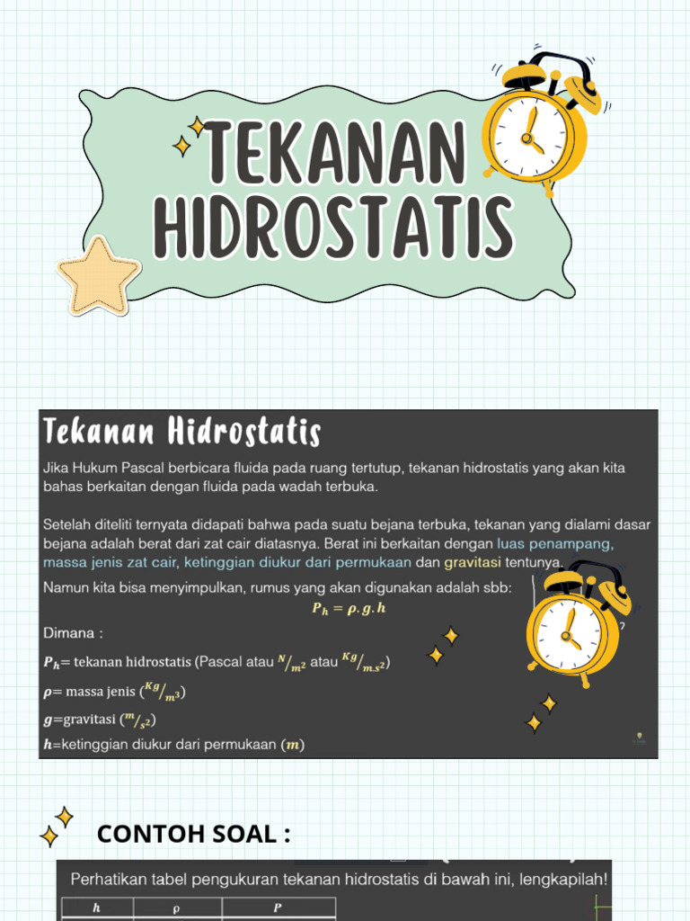 Tekanan Hidrostatis | PDF