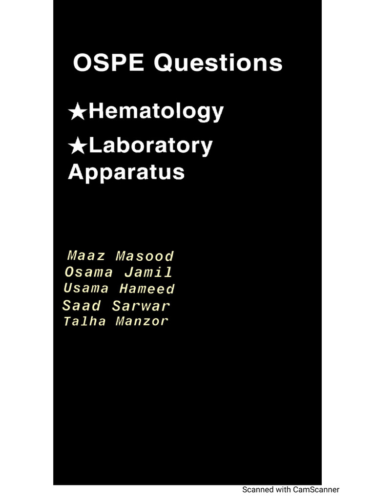 Ospe Questions Maaz Masood N-69 | PDF