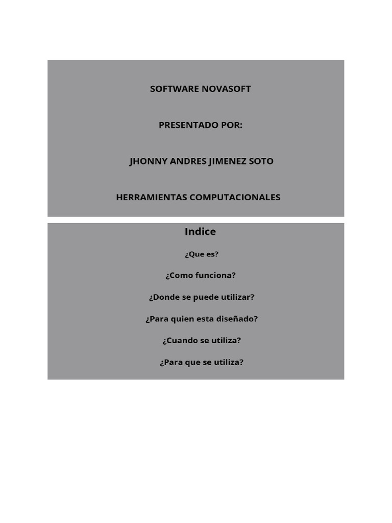 Software Novasoft | PDF