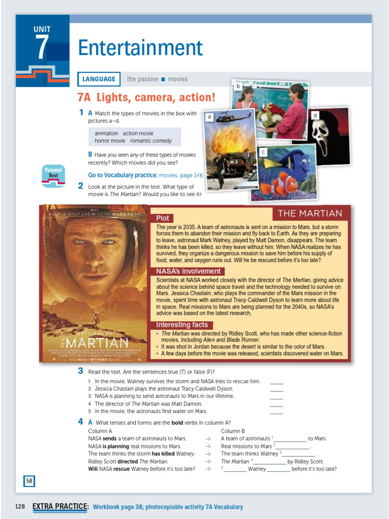 Textbook Samples - Unit 7-8 | PDF | The Martian (Film) | Linguistics