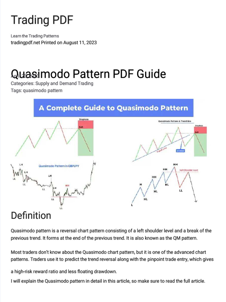 PDF Quasimodo Pattern PDF Guide Trading PDF Compress | PDF | Market ...