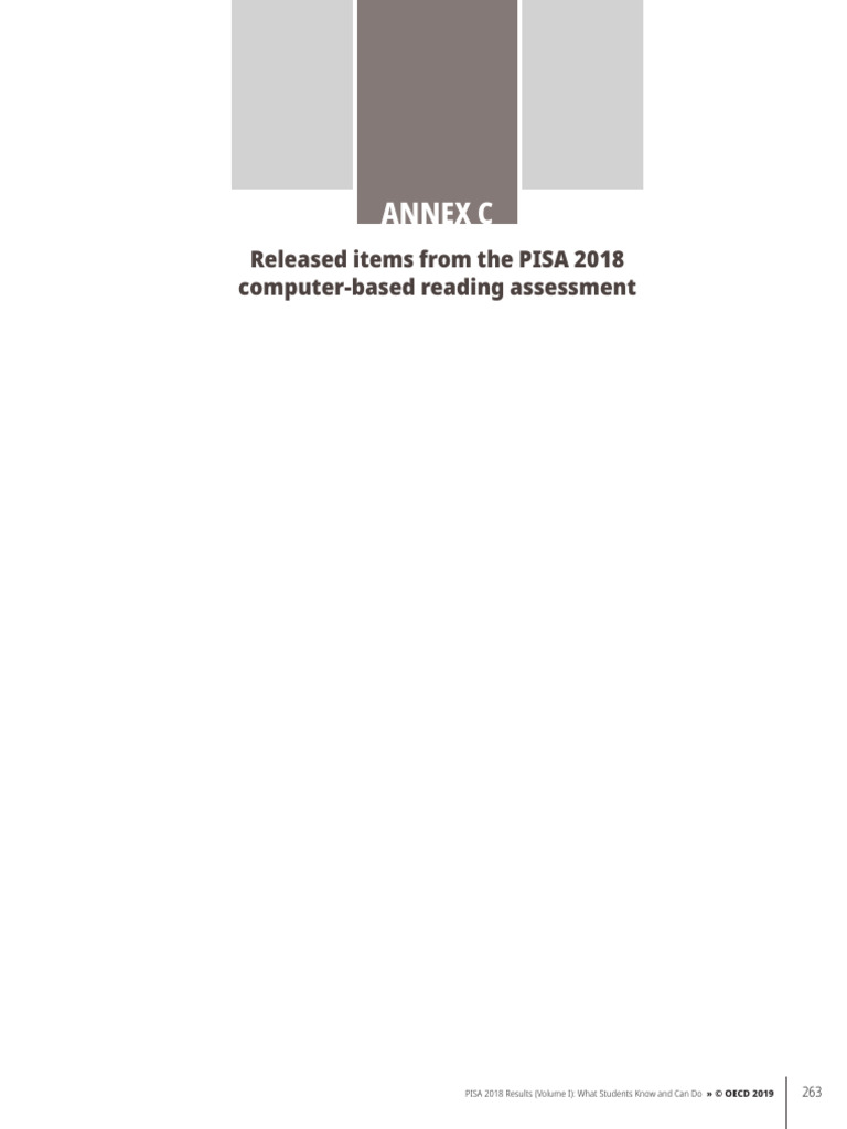 Released Items From The Pisa 2018 Computer Based Reading Assessment ...
