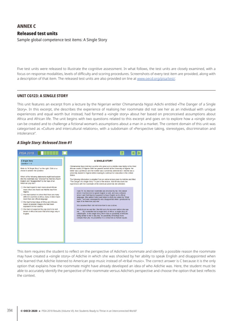 PISA2018-Sample Global Competence Test Items | PDF | Multiple Choice ...