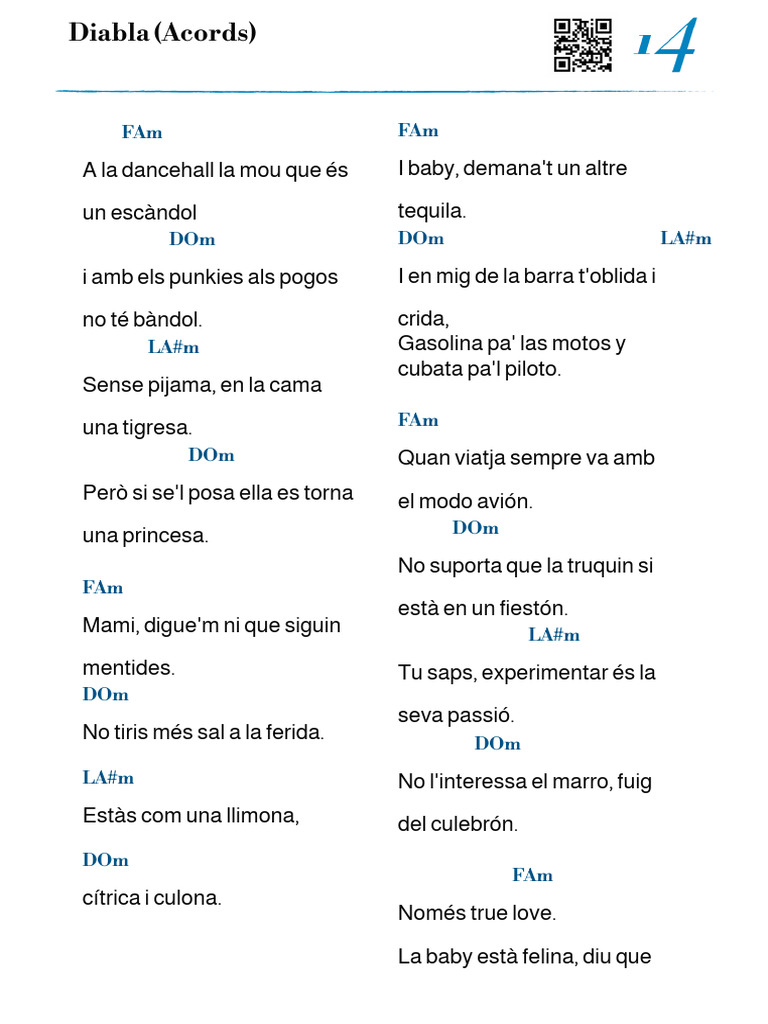 Diabla (Acords) (A5) | PDF