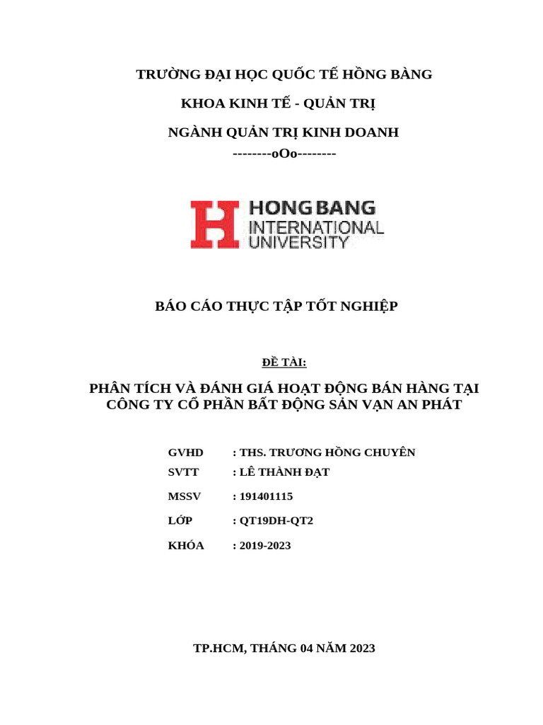 Lê Thành Đ T B N FINAL | PDF