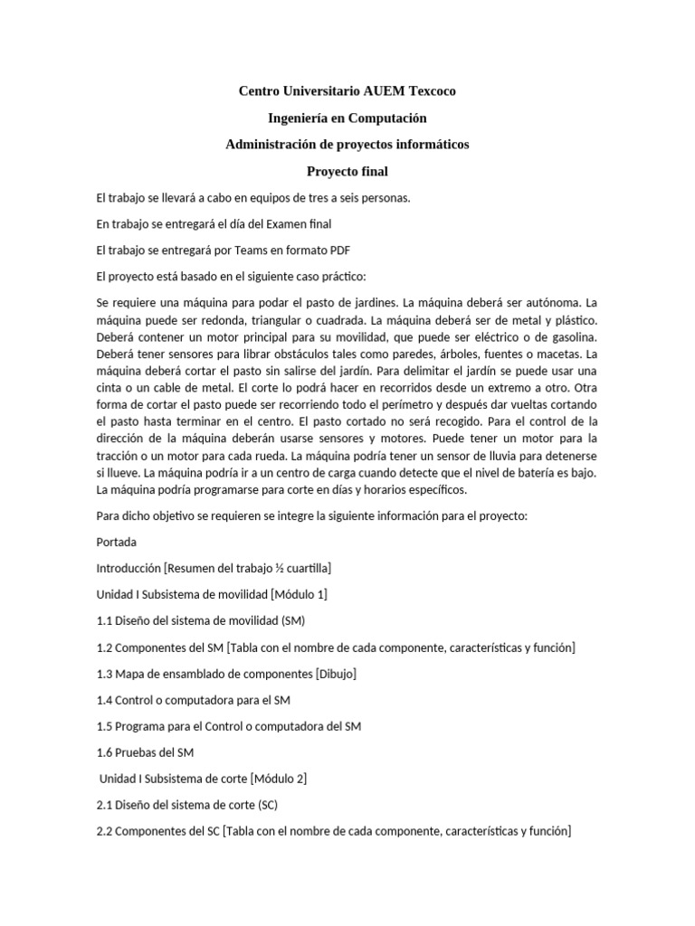 Proyecto Final API ICO 2024 | PDF | Motores | Ingeniería