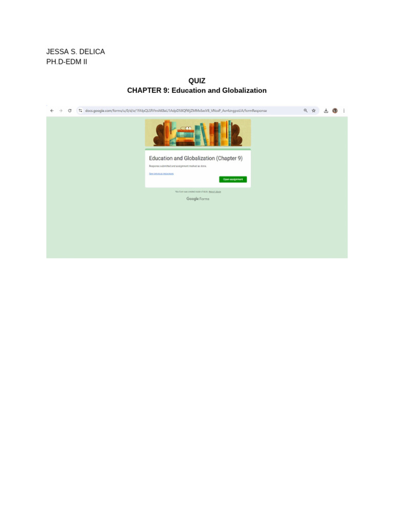 Jessa S. Delica - Chapter 9 - Education and Globalization | PDF