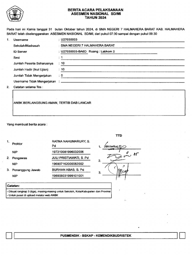 Ba - Numerasi - G2 - Labkom 2 - Sesi 1 | PDF