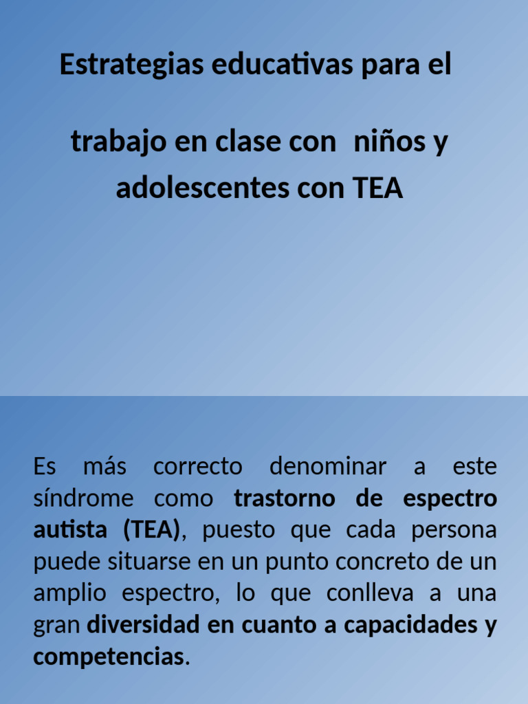 Tea 1 | PDF | Espectro autista | Cognición