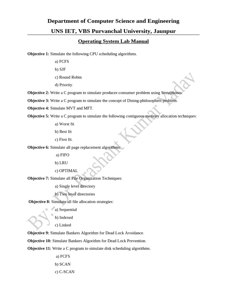 Os Lab Manual Pdf