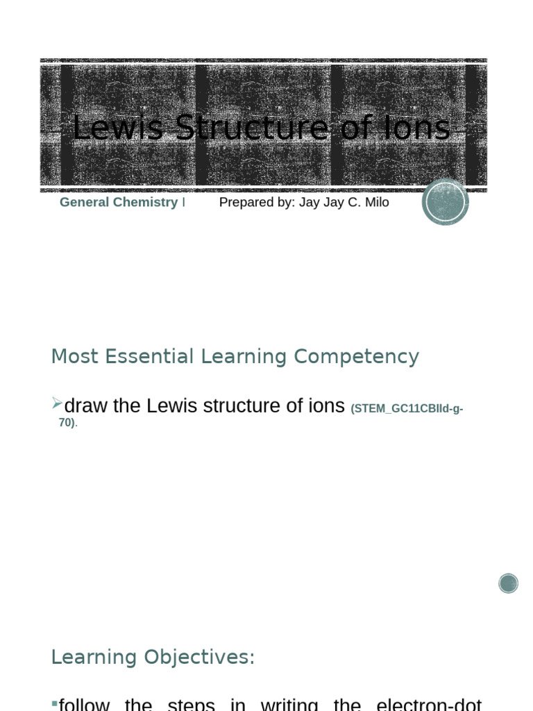 Lewis Structures of Ions Explained | PDF | Ion | Materials
