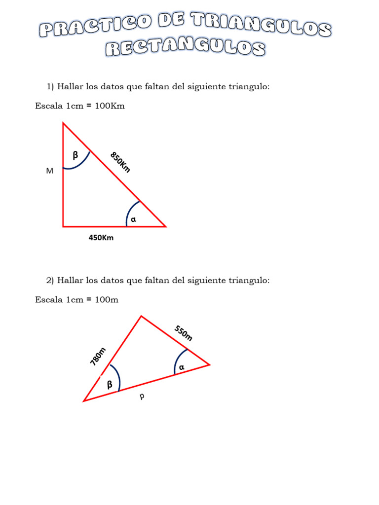 Practico de Triangulos Rectangulos 2 | PDF