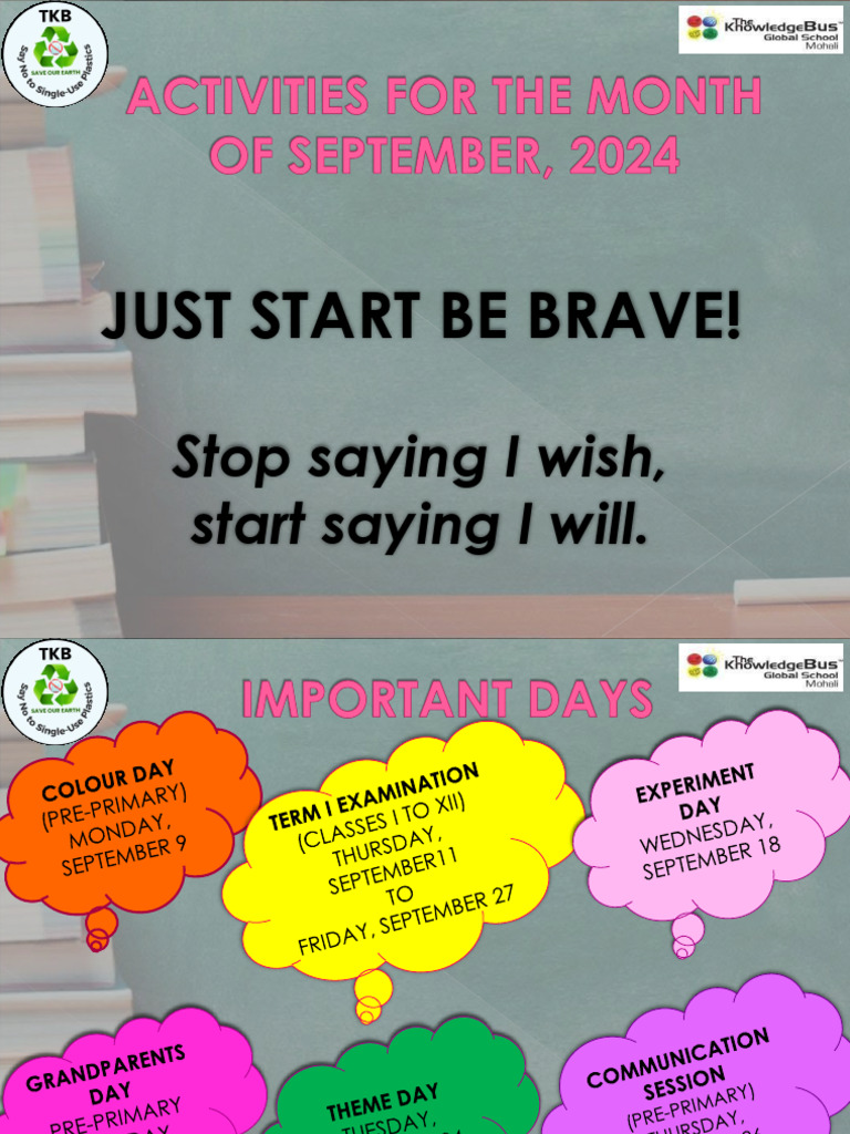 Activities For The Month of September 2024 | PDF