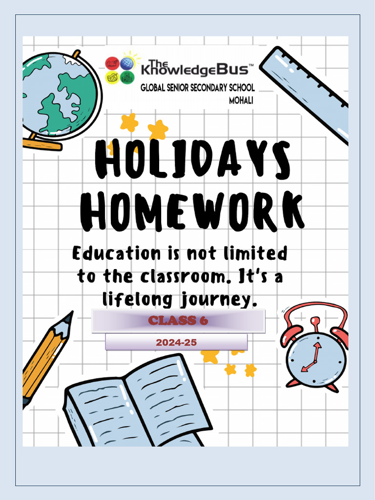 (6) holidays homework | PDF