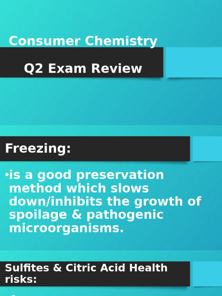 Consumer Chemistry q2 Review | PDF