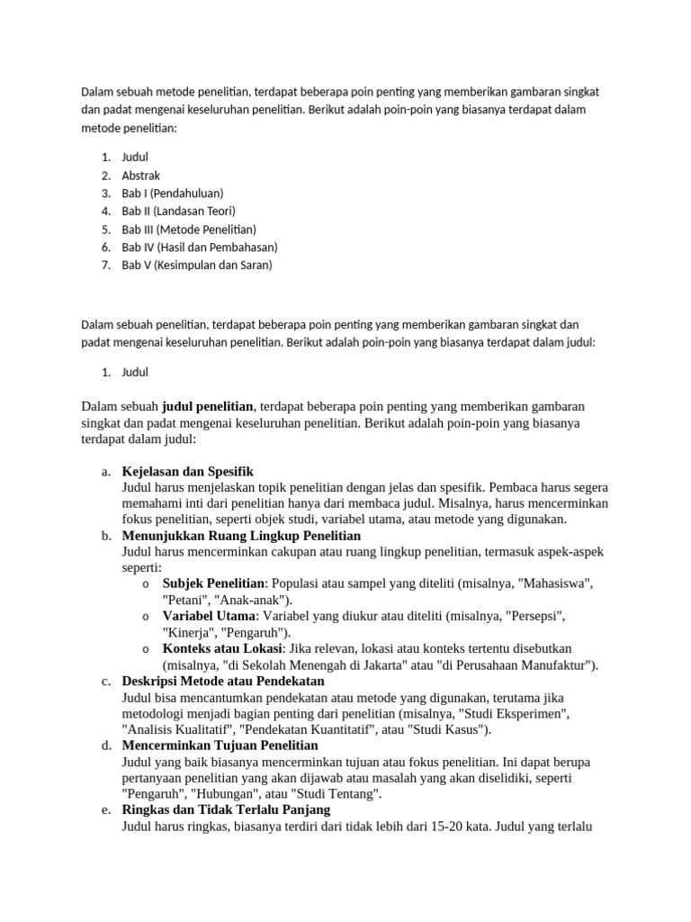 Mini Thesis Pendidikan Vokasi | PDF