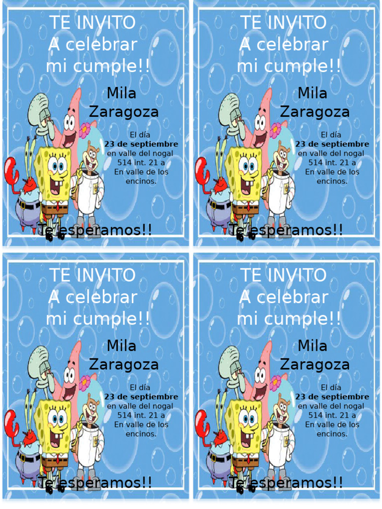 Invitacion Mila | PDF