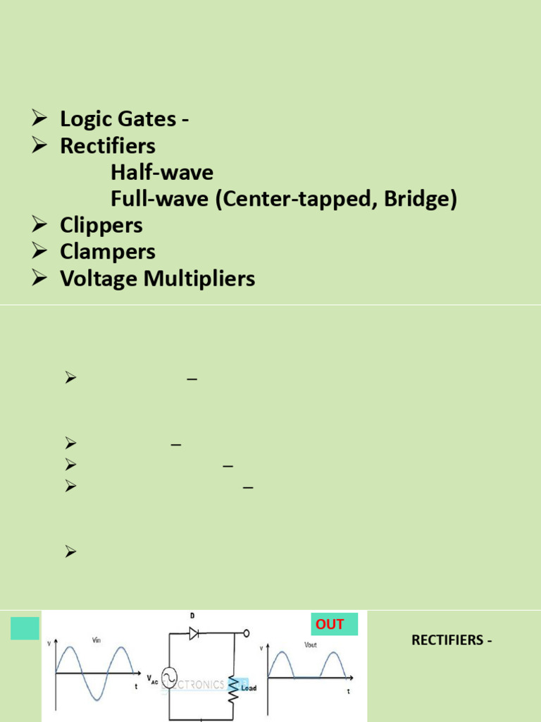 Chapter 4 Wave Shaping 2024 Final | PDF | Rectifier | Diode