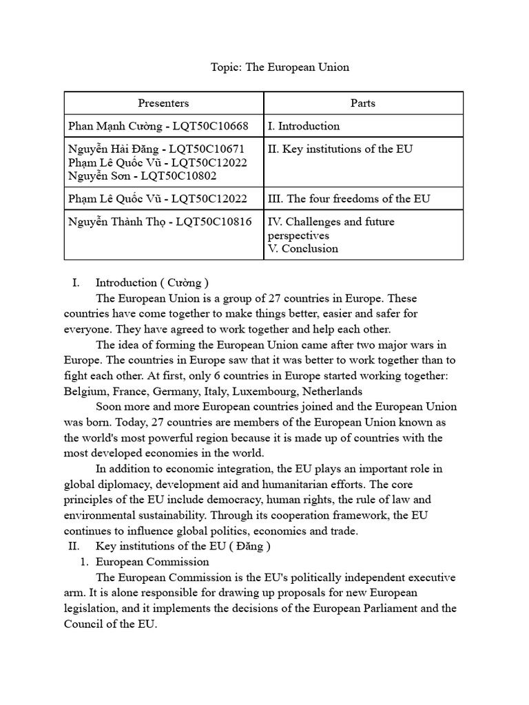 The European Union - 2 | PDF | European Union | European Union Law