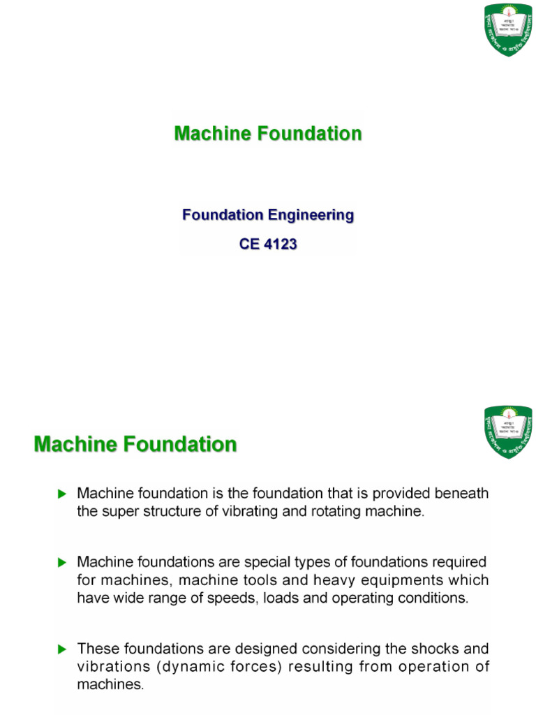Machine Foundation | PDF