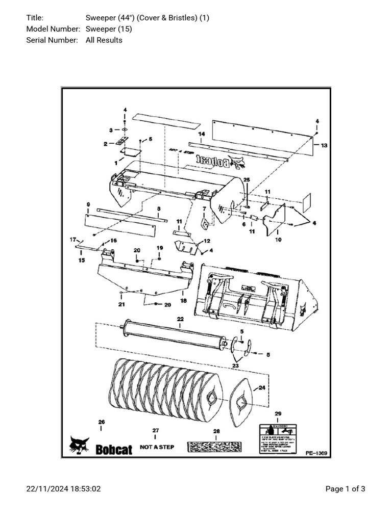 Sweeper (44 - ) (Cover & Bristles) (1) - Sweeper | PDF | Screw ...