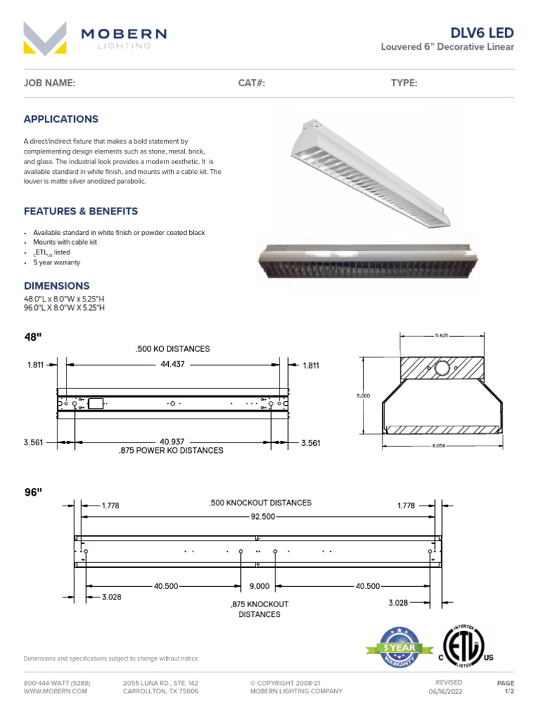 6351f36241438 - Mobern DLV6 LED | PDF | Manufactured Goods | Materials
