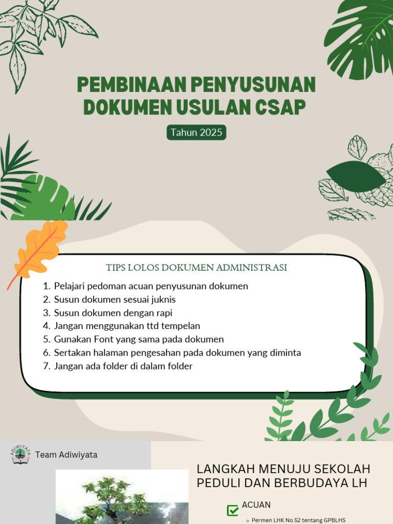 Materi Pembinaan Csap 2025. | PDF