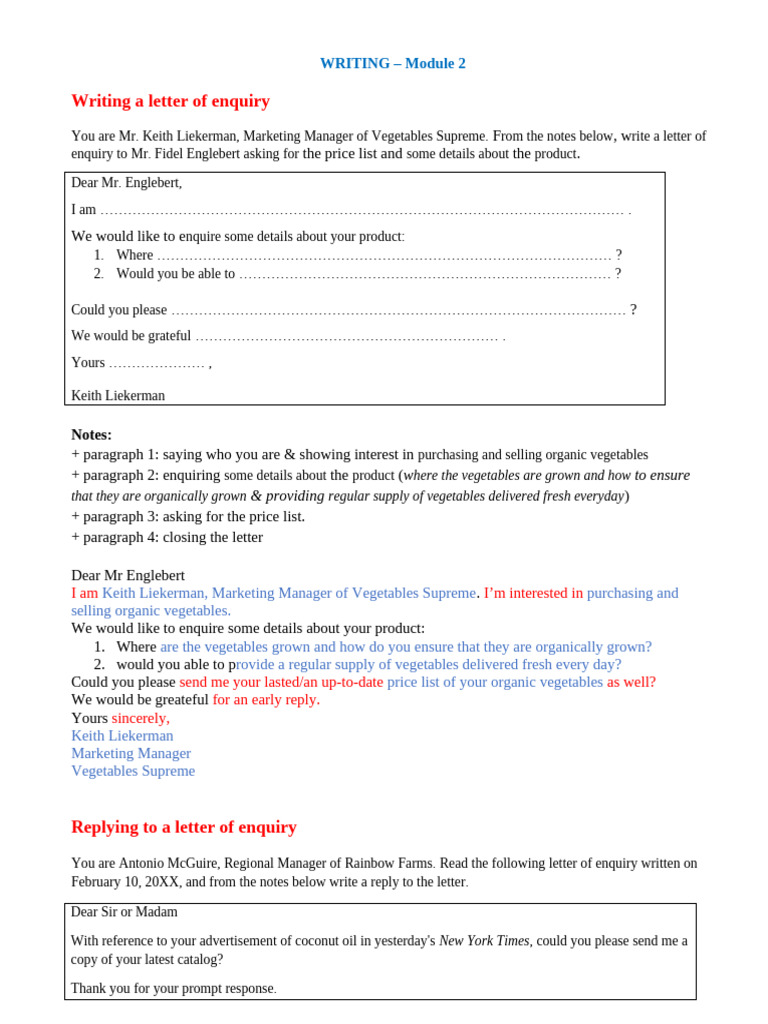 WRITING-Module 2 | PDF
