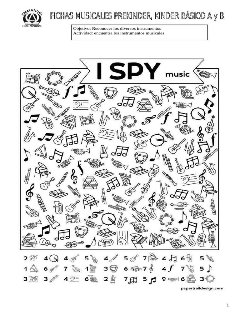 Fichas Musicales PREKINDER Y KINDER A-B | PDF