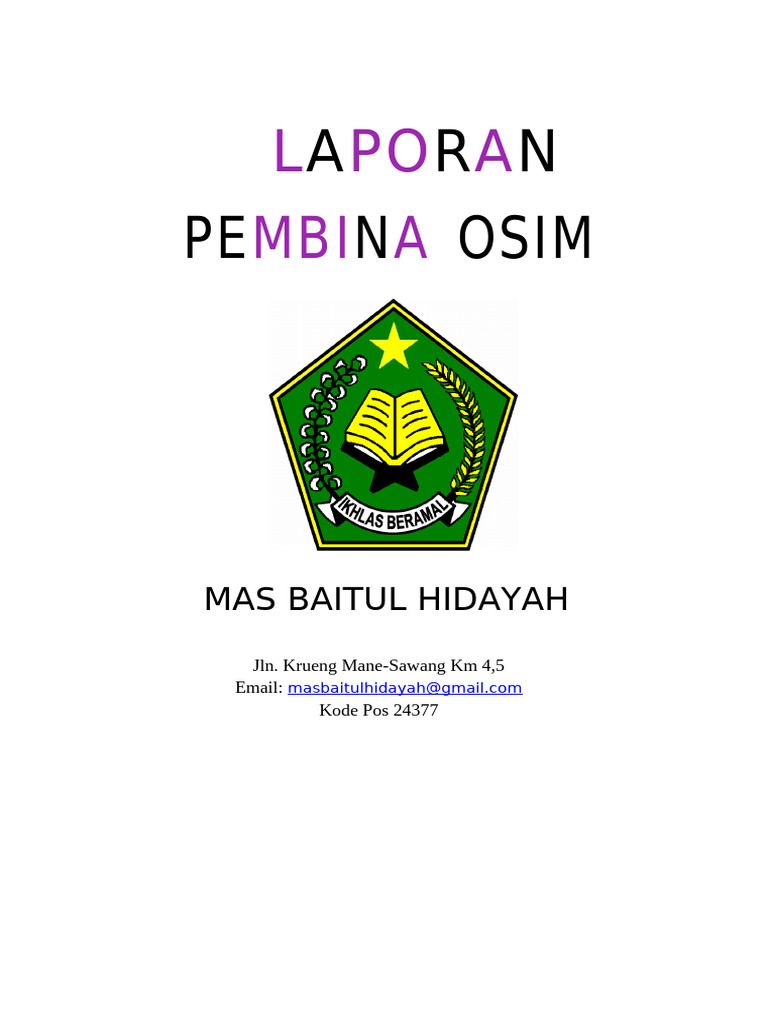 Program Kerja Osim | PDF