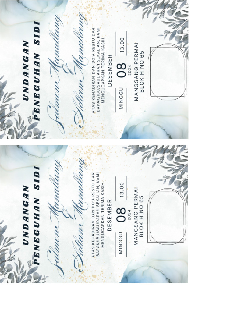 Undangan Peneguhan Sidi | PDF