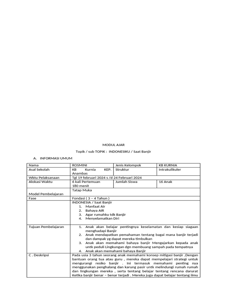 Modul Ajar Roti Gendang | PDF