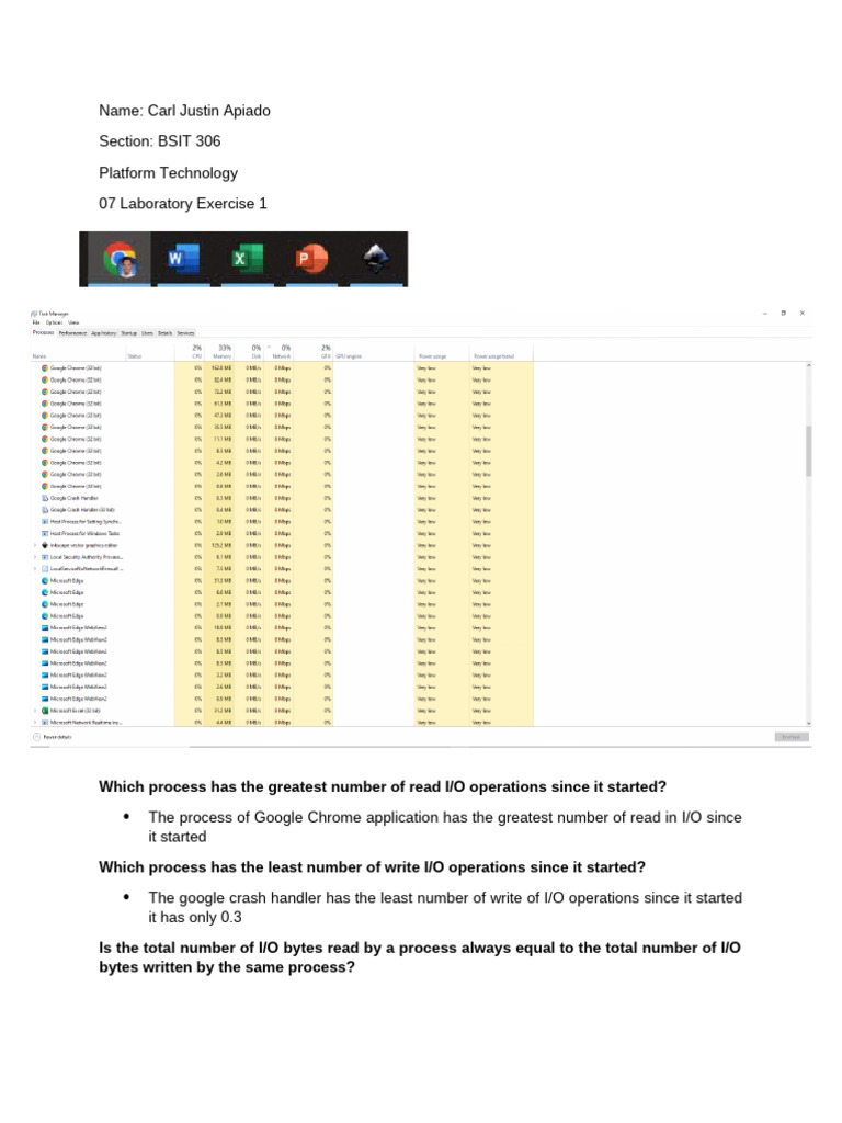07 Laboratory Exercise 1 - Apiado - Carl Justin - BSIT 306 - PlatTech | PDF | Input/Output ...