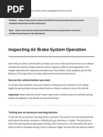 Air Brake System Inspection Checklist | PDF | Trailer (Vehicle) | Brake