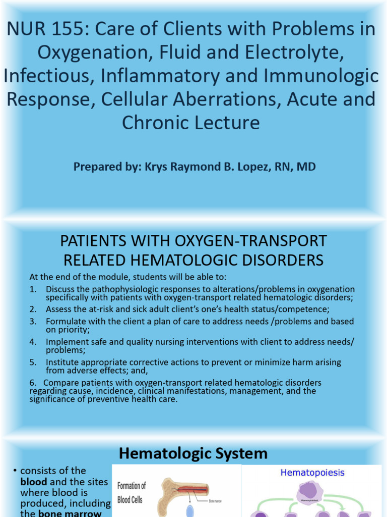 Module 7 HEMATOLOGIC DISORDERS | PDF | Anemia | Vitamin B12