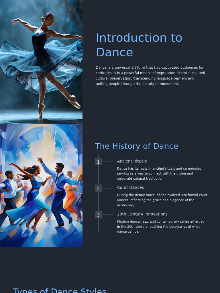 Introduction To Dance 1 | PDF | Dances | Choreography