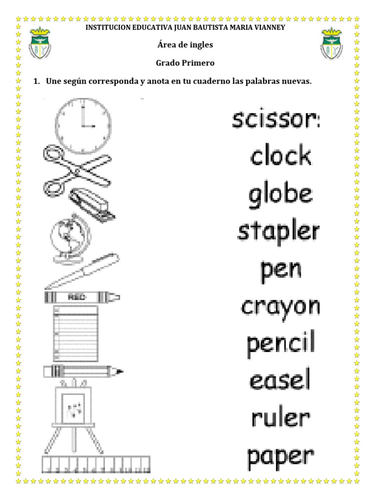 School Supplies Activity | PDF